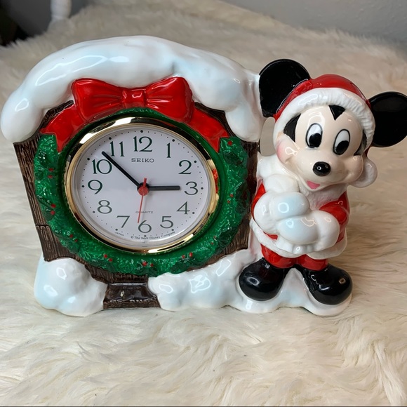 Holiday | Seiko Disney Santa Mickey Mouse Desk Clock | Poshmark